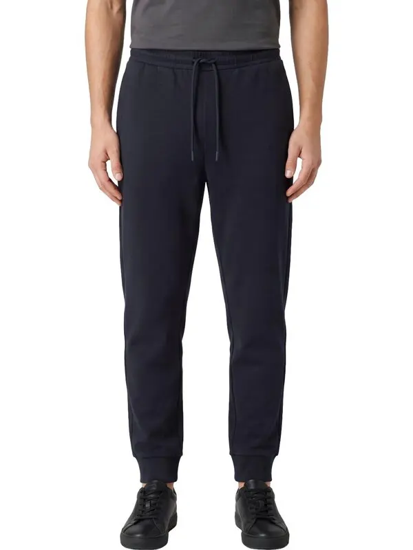 BOSS Stretch-cotton Drawstring Jogger Trousers - Blue