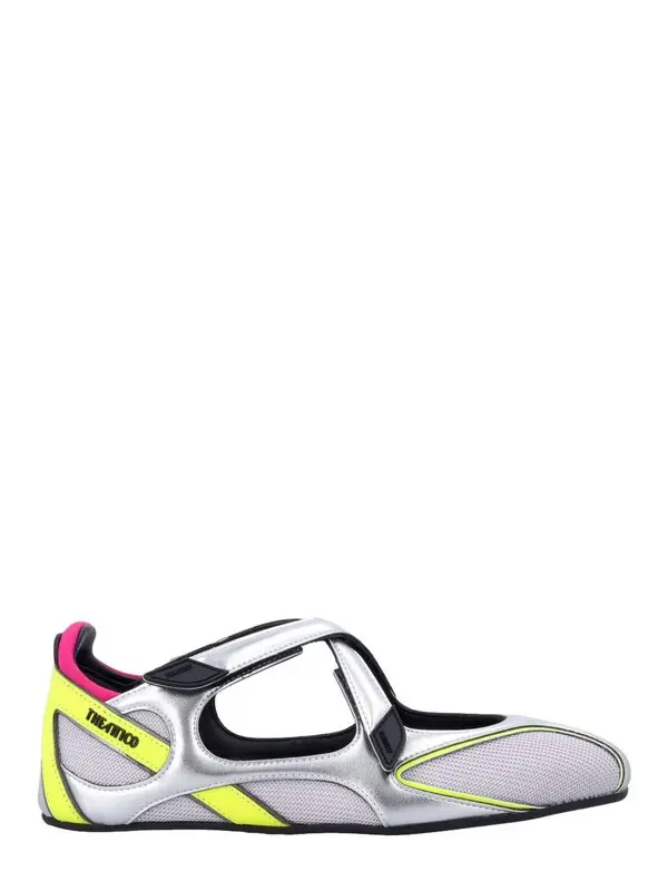 Attico Metallic Ballerina Flats - Silver