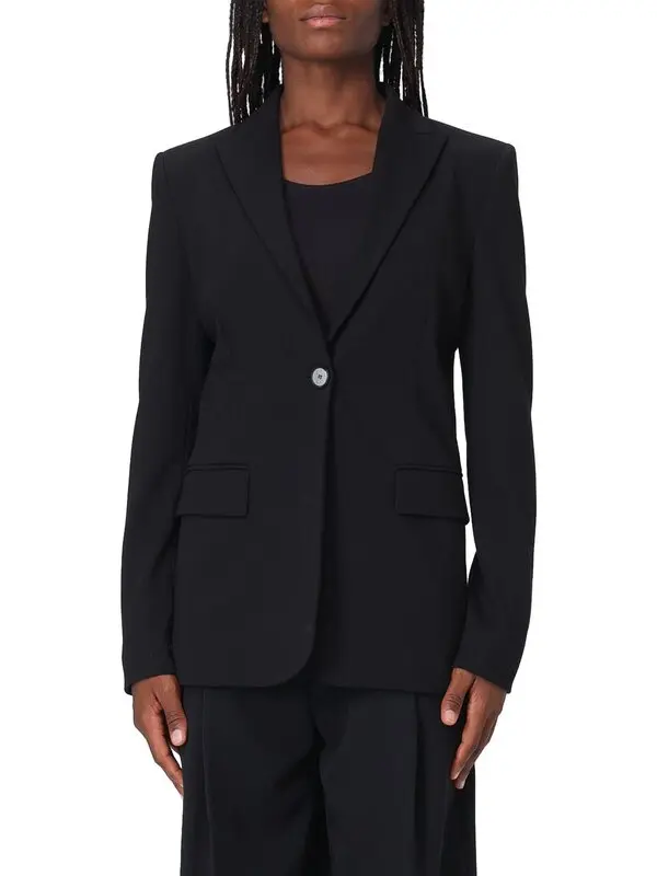 Pinko Single-breasted Crêpe Blazer - Black