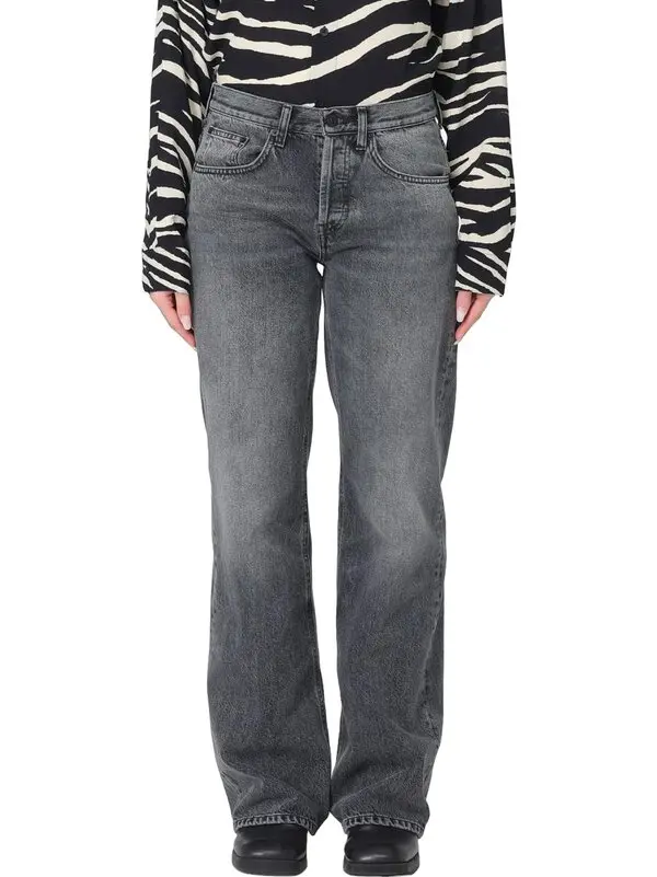 DONDUP Mid-rise Flared Jeans In Cotton Denim - Black