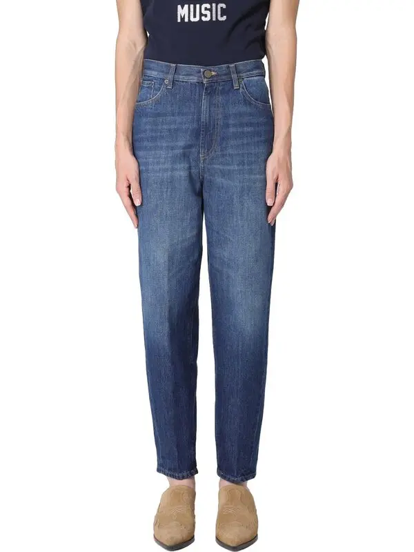 DONDUP Bessie Mid-rise Wide Leg Jeans In Cotton Denim - Blue