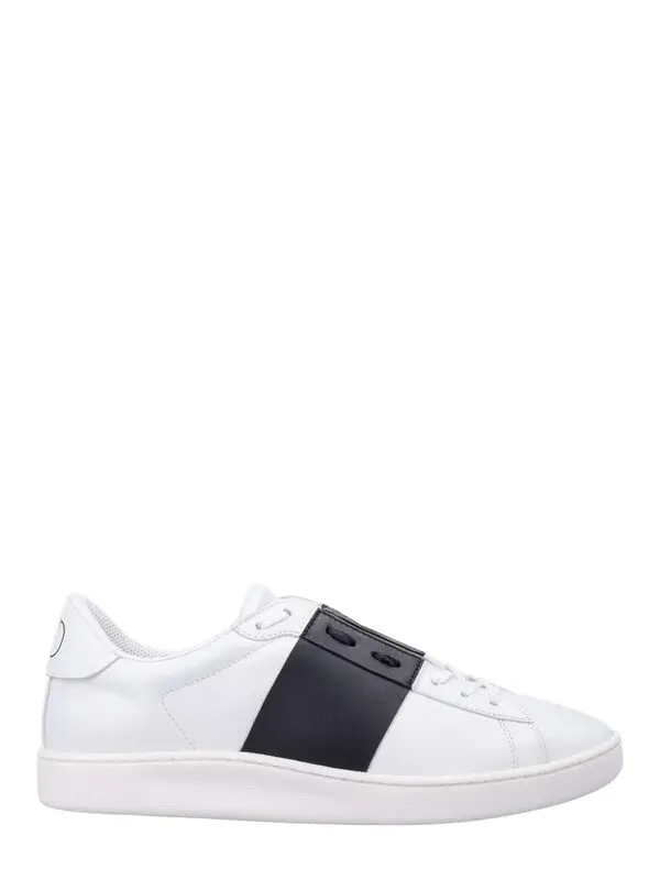Valentino Garavani Open Royco Smooth Calfskin Sneakers With Vlogo Signature - White