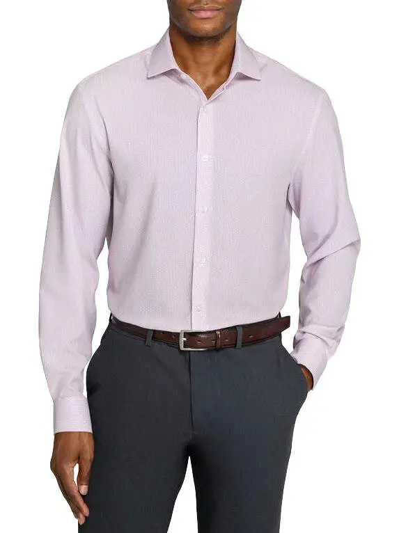 W.R.K Circle Geo Performance Dress Shirt - White/pink
