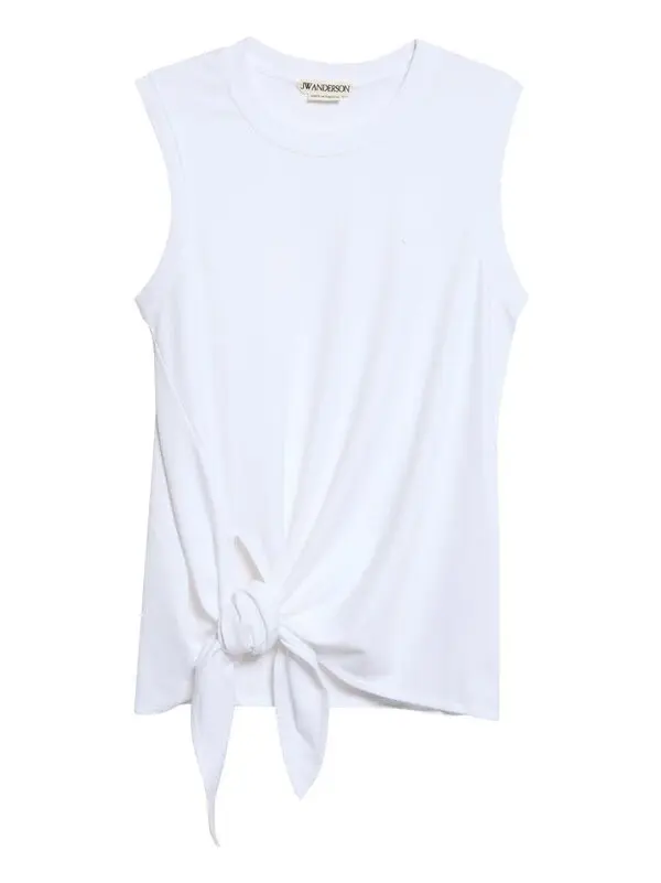 JW Anderson Tie Hem Cotton Tank - White