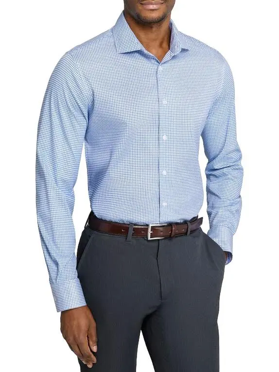 W.R.K Check Reworked Cotton Dress Shirt - White/blue