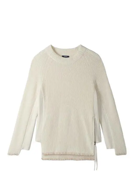 HATLEY Side Zip Raglan Sweater - Cream