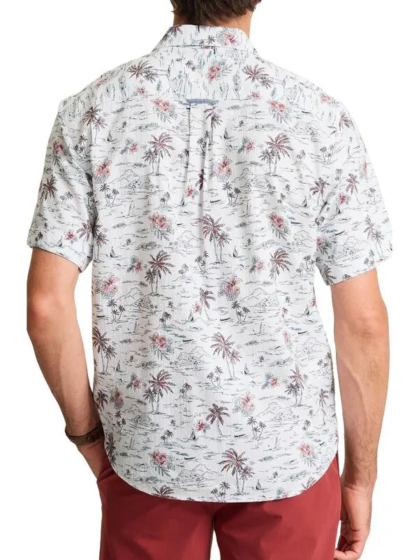 Tommy Bahama Nova Wave Sweetwater Scenic Short Sleeve Button Up Shirt - Rhumba