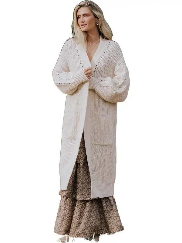 COCOLOVE Crosby Knit Cardigan - Natural