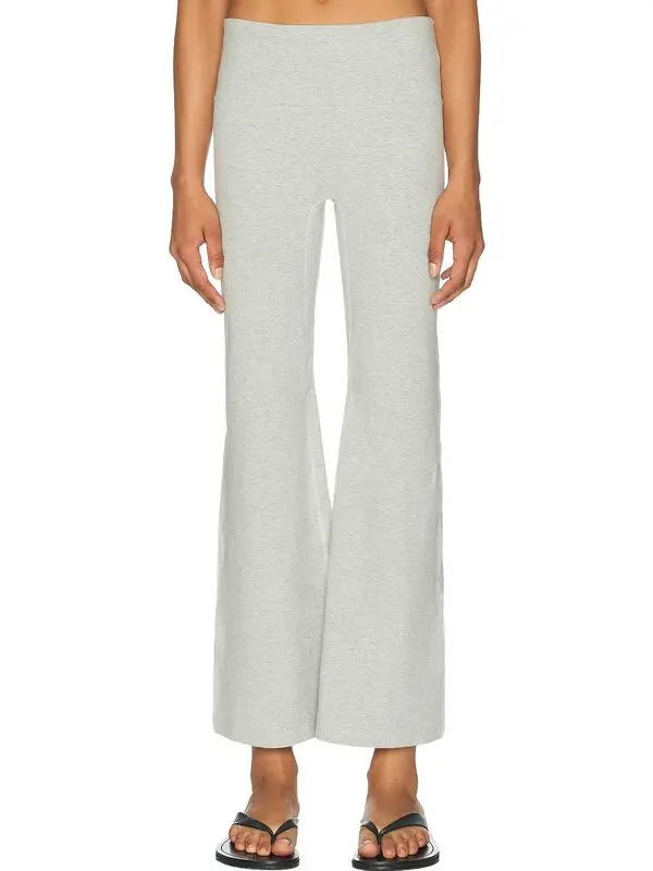 Year Of Ours Cotton Wide Leg Pant - Heather Grey