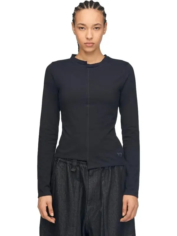 Adidas Y-3 Fitted Long Sleeve Tee - Black