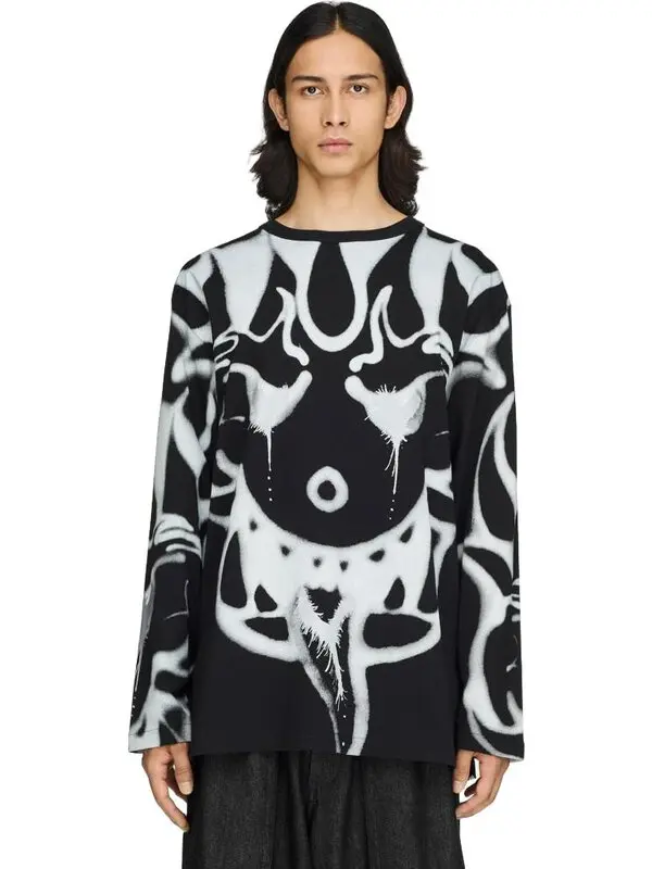 Adidas Y-3 Chito Graphic Long Sleeve T-shirt - Black