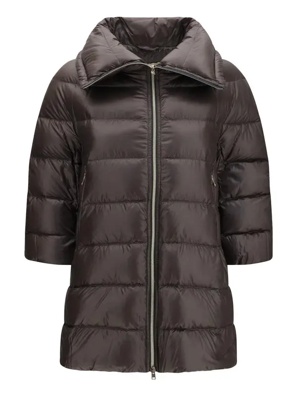 Herno Midi Quilted Down Jacket - Grey