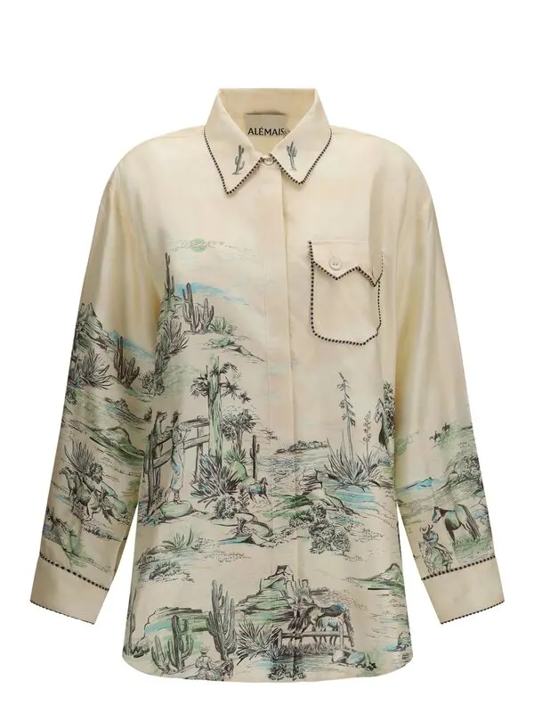 ALEMAIS Alemaïs Scout Silk Twill Shirt - Cream
