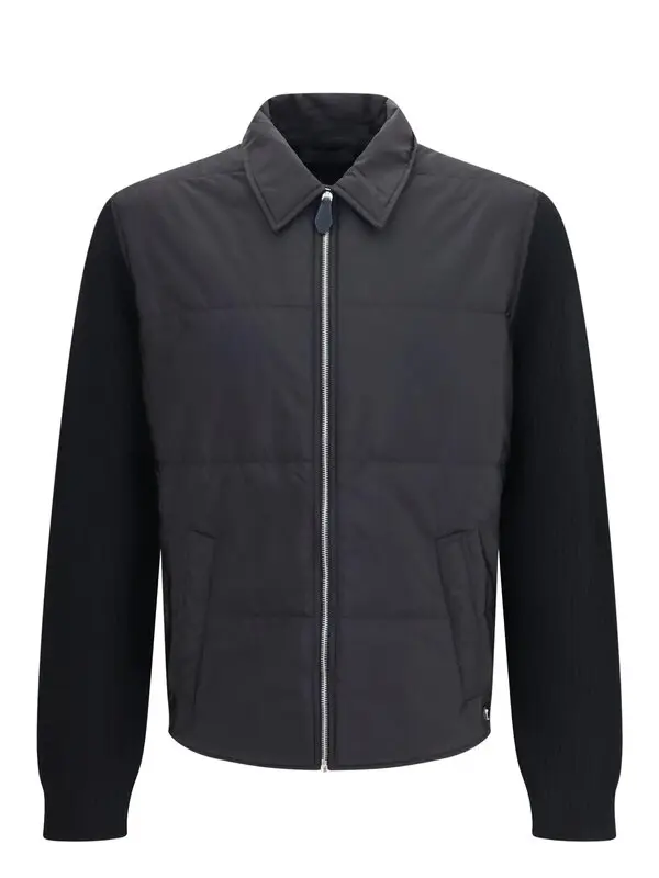 Prada Knit Jacket With Padded Front - Black