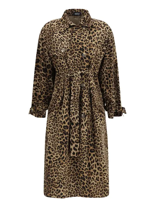 ELLA Batwing Sleeve Trench Coat - Multicolour