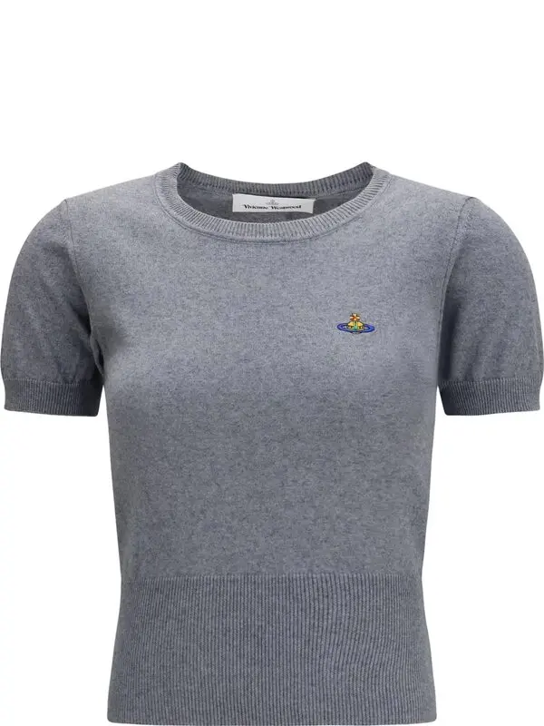 VIVIENNE WESTWOOD Bea Top Cotton Cashmere Blend - Grey