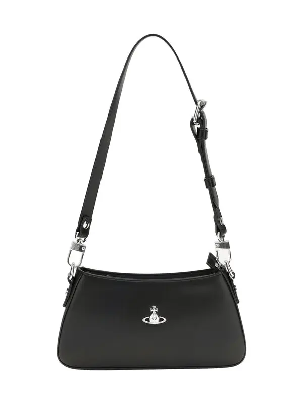 VIVIENNE WESTWOOD Leather Tasha Shoulder Bag - Black