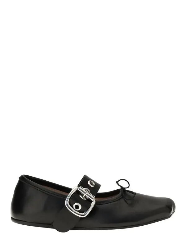 VIVIENNE WESTWOOD Alice Leather Ballerinas - Black