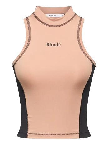 Rhude Sleeveless Two-tone Crewneck Top - Pink