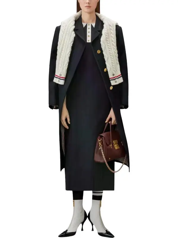 Thom Browne Chest-pocket Wool Coat - Blue