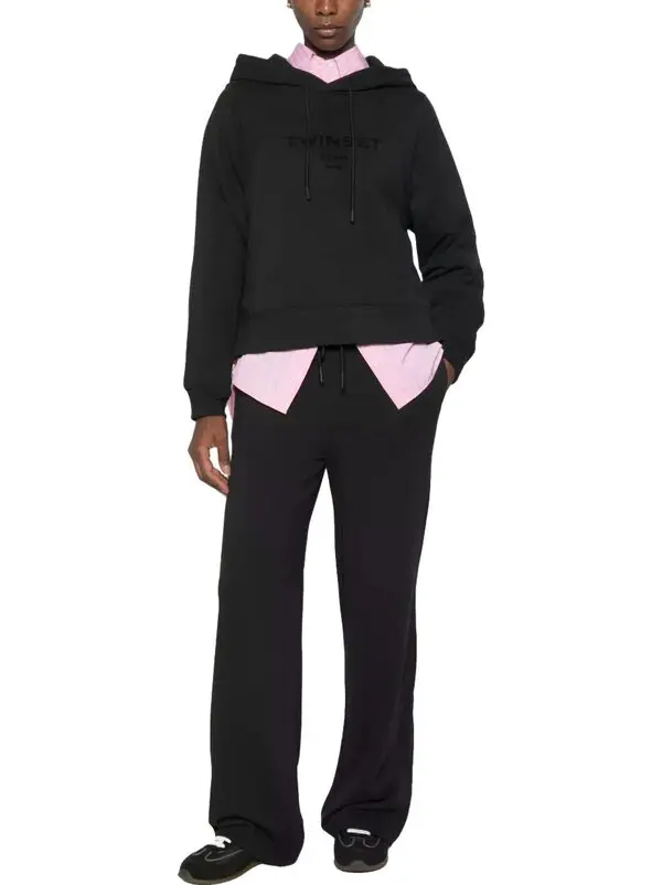 TWINSET Logo Detail Drawstring Tracksuit - Black