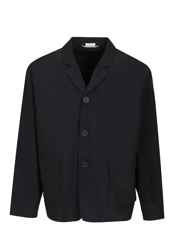 Thom Browne Recycled Polyester Sports Jacket With Logo Print - Blue