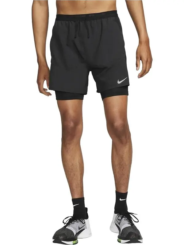 Nike Dri-fit Hybrid Running Shorts - Black