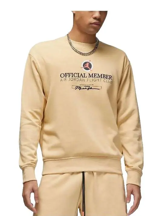 JORDAN Flight Mvp Lightweight Fleece Crew-neck Sweatshirt - Beige