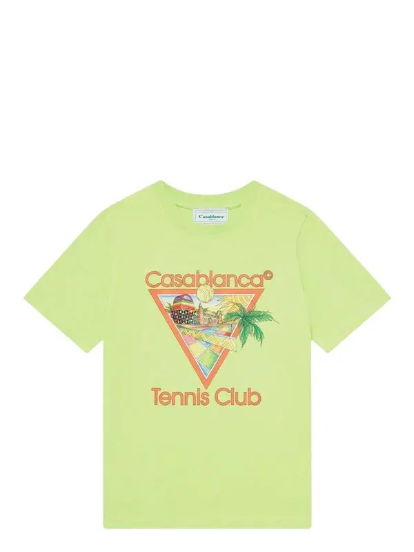 Casablanca Afro Cubism Tennis Club Printed T-shirt - Yellow