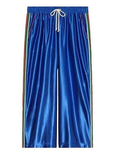 Gucci Shiny Track Pants 'royal Blue - Blue/red/green