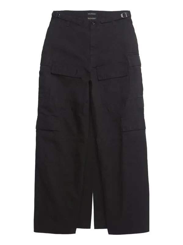 Balenciaga Apron Cargo Pants Skirt - Black