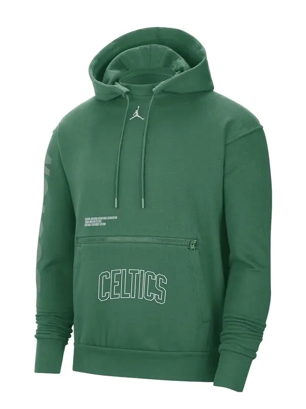 JORDAN Boston Celtics Courtside Statement Edition Nba Fleece Pullover Hoodie - Green