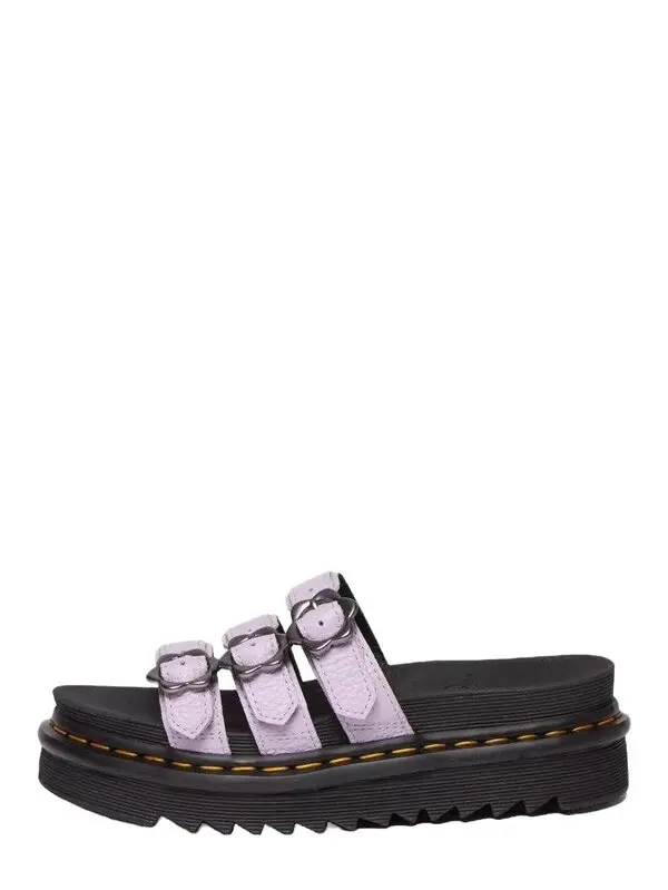 Dr. Martens Blaire Flower Buckle Slide Sandals - Lilac