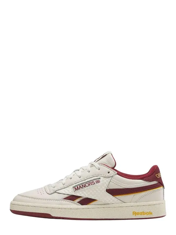 REEBOK X Manors Club C Revenge Vintage Sneakers - Chalk/red/yellow