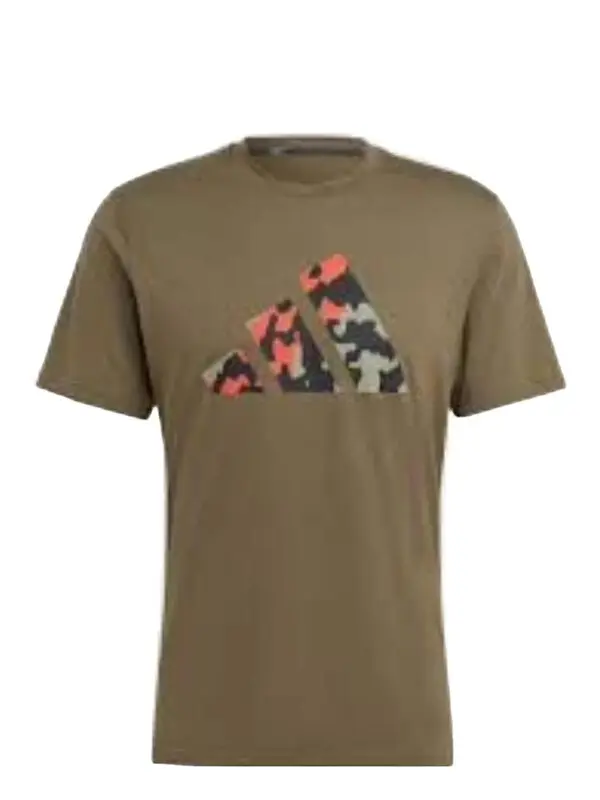 Adidas Train Essentials Seasonal Logo Training T-shirt Asia Sizing - Olive Green