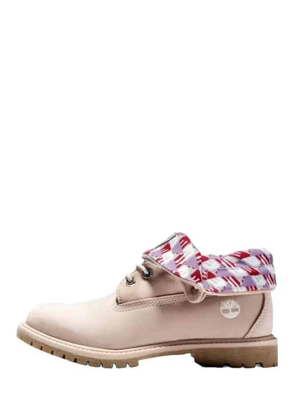Timberland Roll Top Boots - Pink/red/white