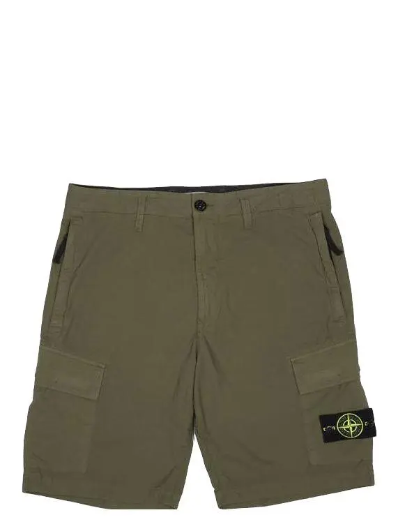 Stone Island Cargo Bermuda Shorts - Olive Green