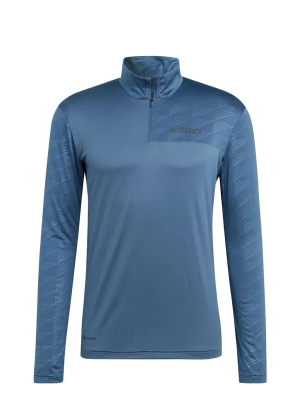 Adidas Multi Half-zip Long Sleeve Tee - Blue