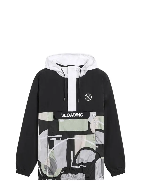 LI-NING Way Of Wade Dloading Graphic Half Zip Windbreaker - Black/white