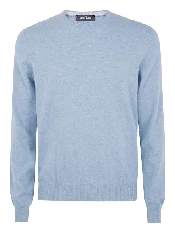 GRAN SASSO Long Sleeved Crewneck Jumper - Blue