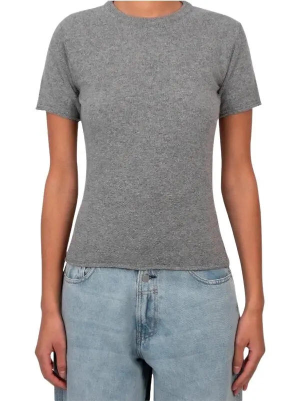 Gimaguas Short-sleeve Crewneck T-shirt With Logo - Grey