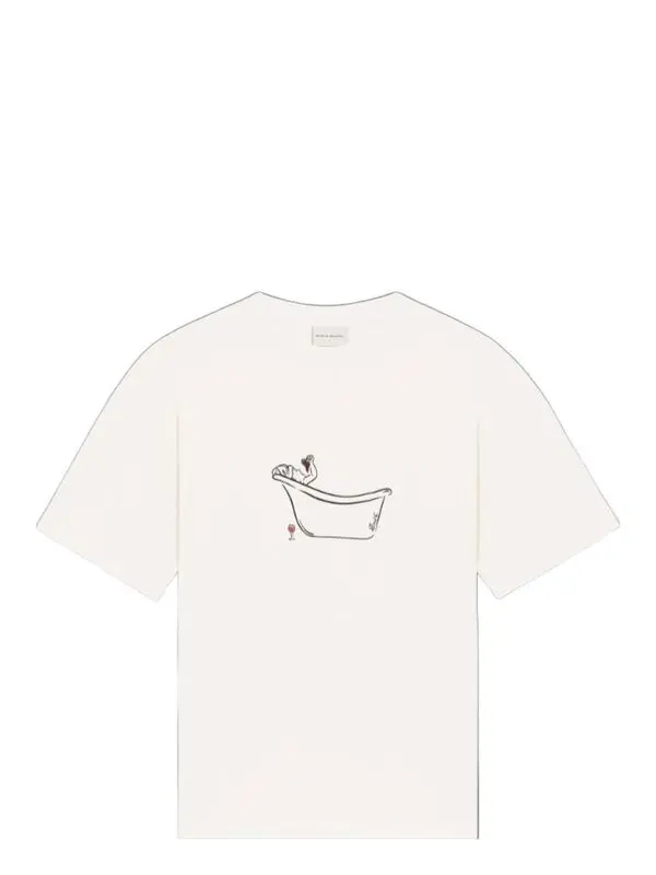 Drole De Monsieur Wine Bath T-shirt - White