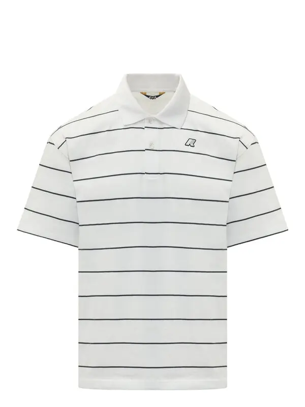 K-WAY Valar Slim-fit Striped Polo Shirt - White