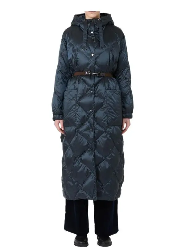 Max Mara Quilted Long-sleeve Hooded Down Jacket - Black