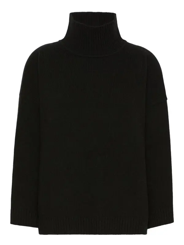 Max Mara Borgia Turtleneck Knitted Sweater - Black