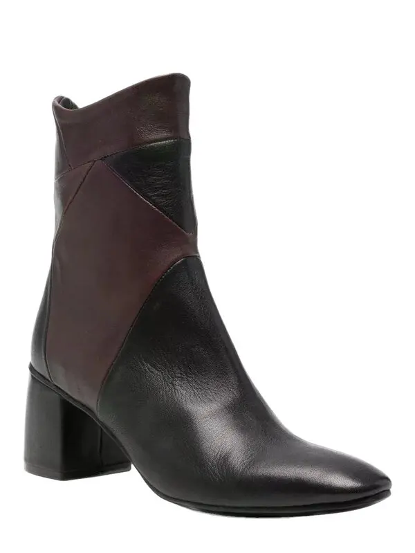 KUDETA Patchwork Leather Ankle Boots - Black