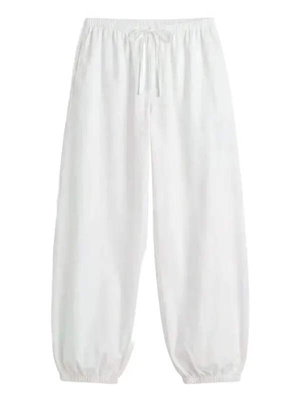 REFORMATION Aven Drawstring Track Pants - White