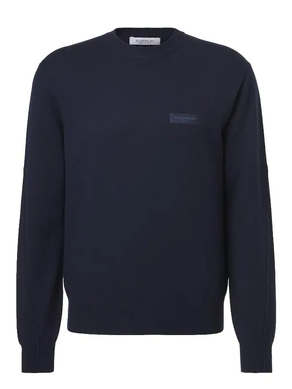 Givenchy Crewneck Merino Wool Sweater - Blue