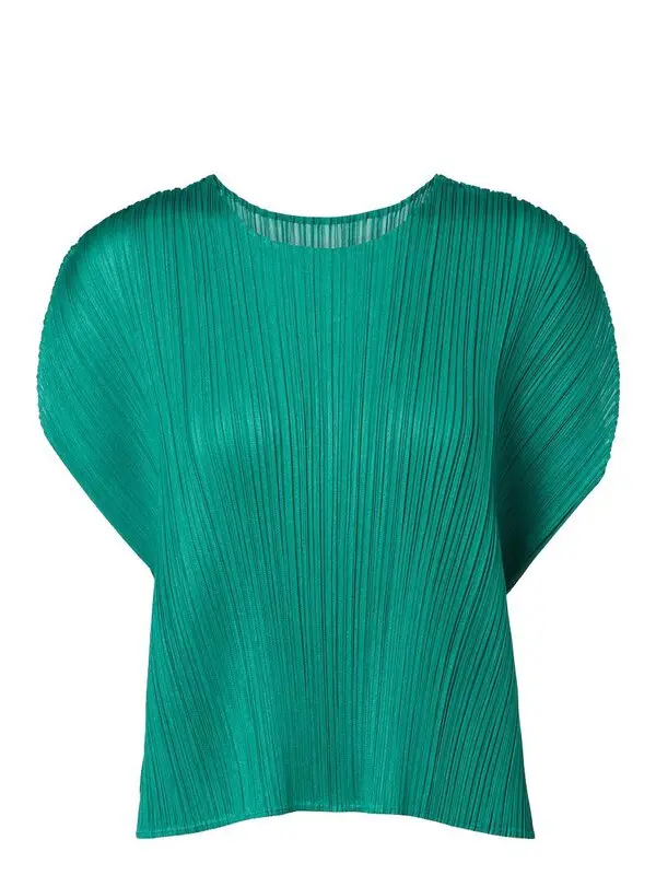 Issey Miyake Pleated Top - Green
