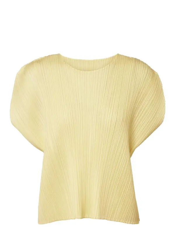 Issey Miyake Pleated Top - Yellow